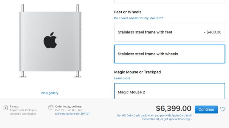 Adding Wheels to Apple's New Mac Pro Costs 400 Goddamn Dollars