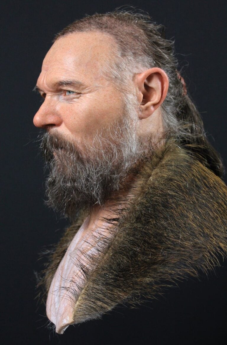 Facial Reconstruction of a Prehistoric Man Whose Head Was Mounted on a ...