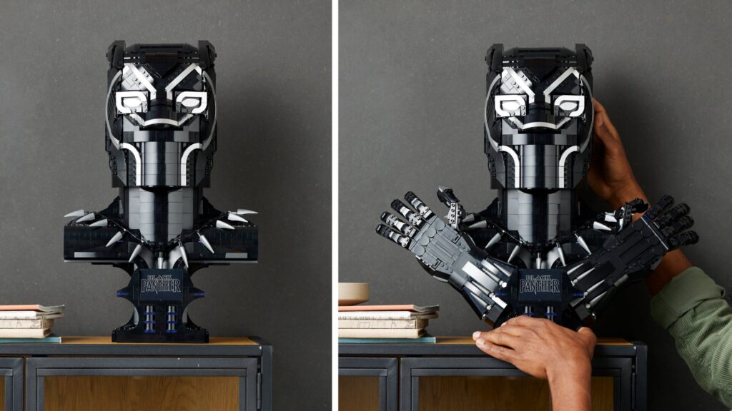 Lego's New 2,900+ Piece Life-Sized Black Panther Bust Is a Fitting ...