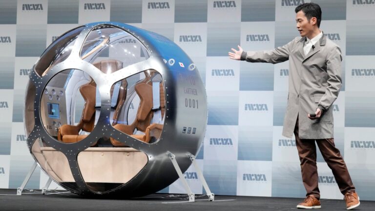 Hero Man Flies Balloon Chair Through the Sky