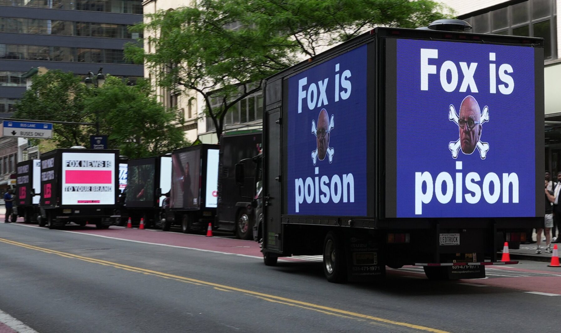 Ad Wars: Fox Reportedly Tattles on Protesting Billboard Truck and ...