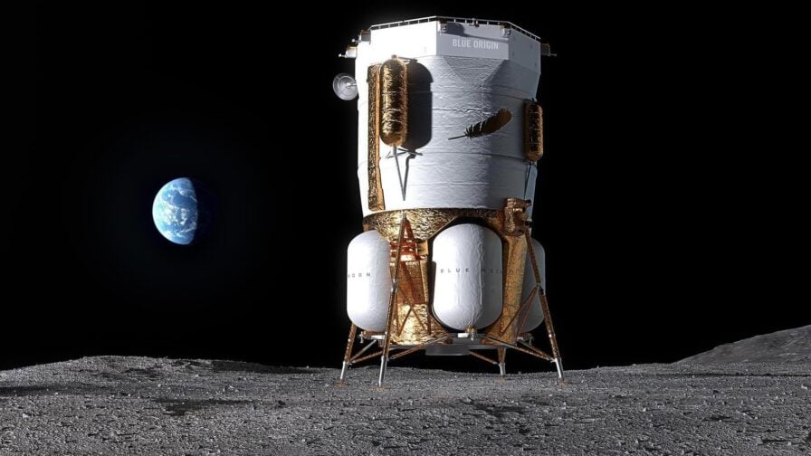Blue Origin Reveals Full-Scale Model of Future Lunar Cargo Lander