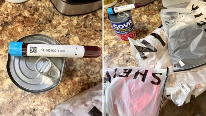 Shein Customer Says She Was Sent a Vial of Human Blood and a Can of ...