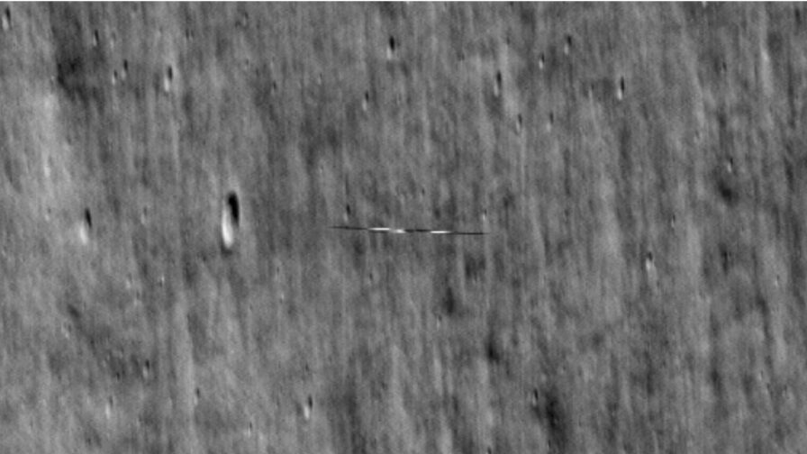NASA's Lunar Orbiter Captures Fuzzy Glimpse of Separate Spacecraft ...