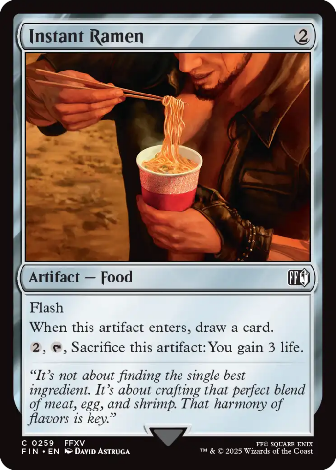 Magic: The Gathering Has a Final Fantasy XV Cup Noodle Card