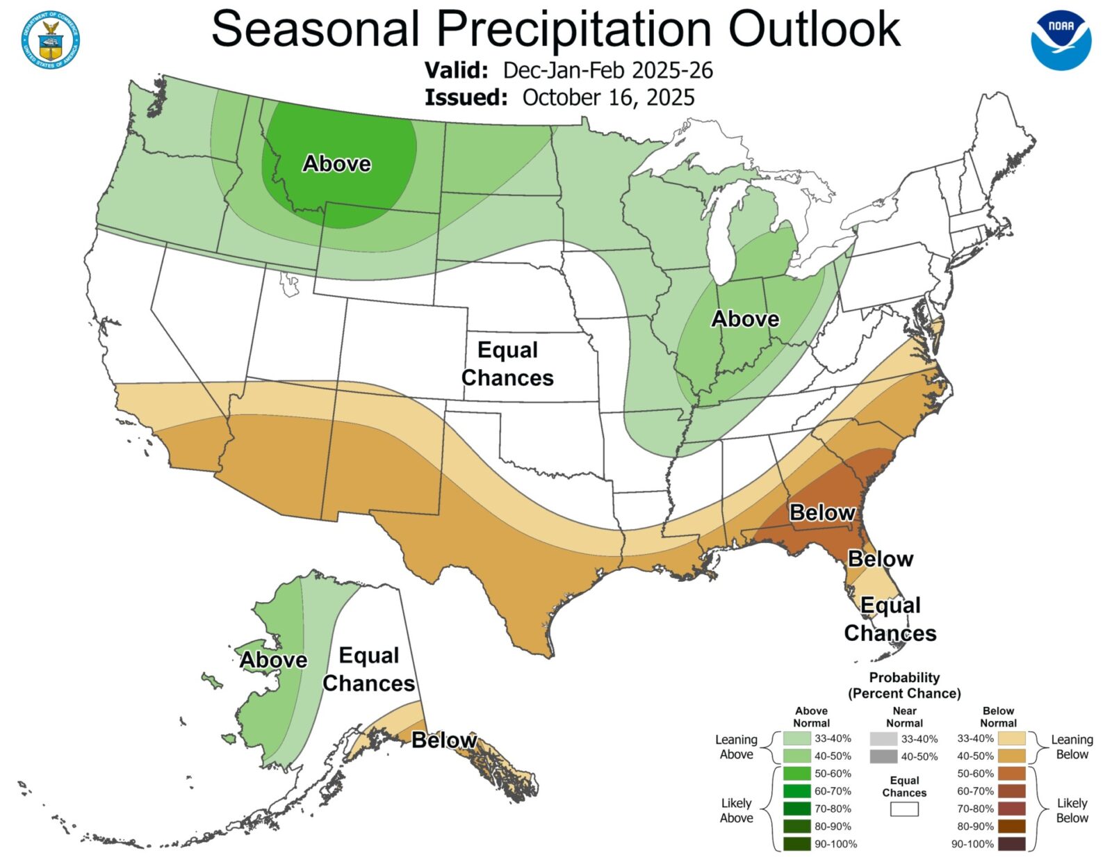 NOAA Forecast Maps Reveal What's in Store for Your State This Winter