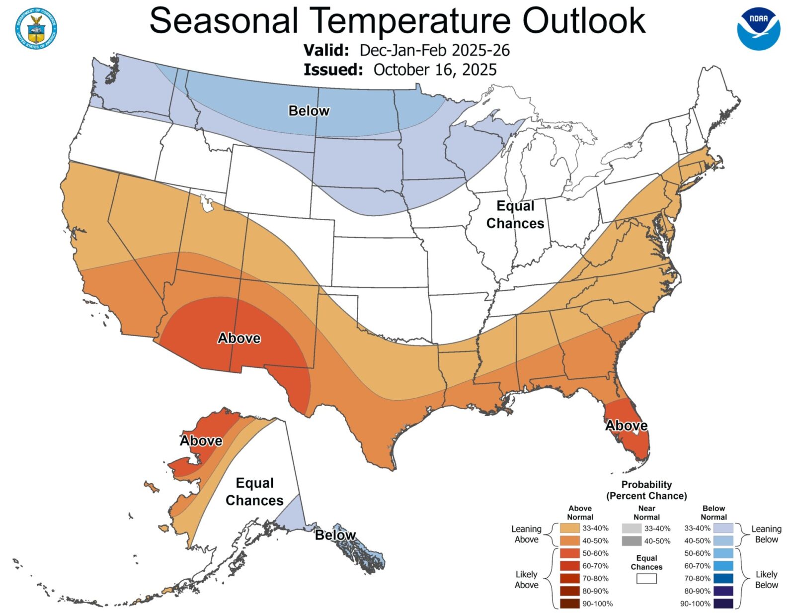 NOAA Forecast Maps Reveal What's in Store for Your State This Winter