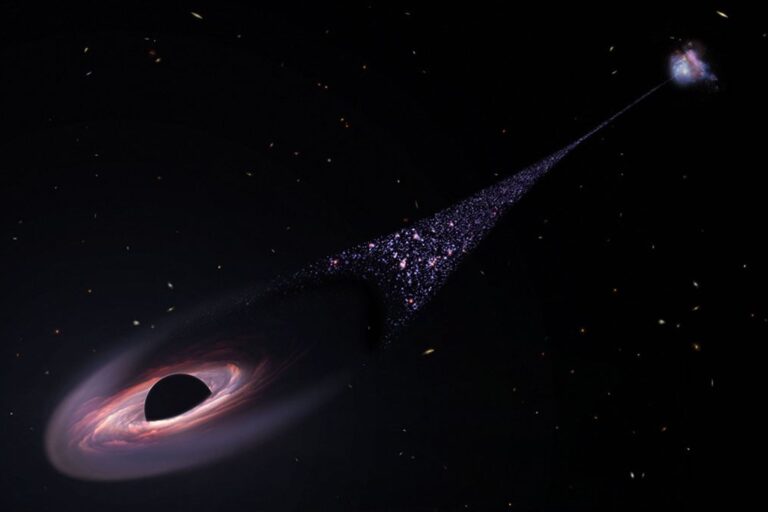 Runaway Black Hole Escapes Its Galaxy—and It's Leaving Baby Stars in ...